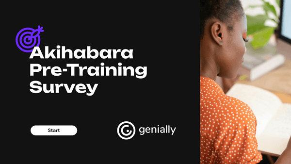 Enquête de pré-formation akihabara | Modèles Genially